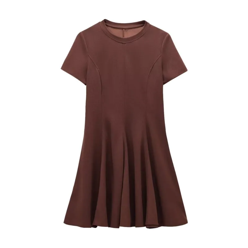 TRAF-Silk-Texture-Short-Dress-Women-Dresses-With-Short-Dress-Pleated ...