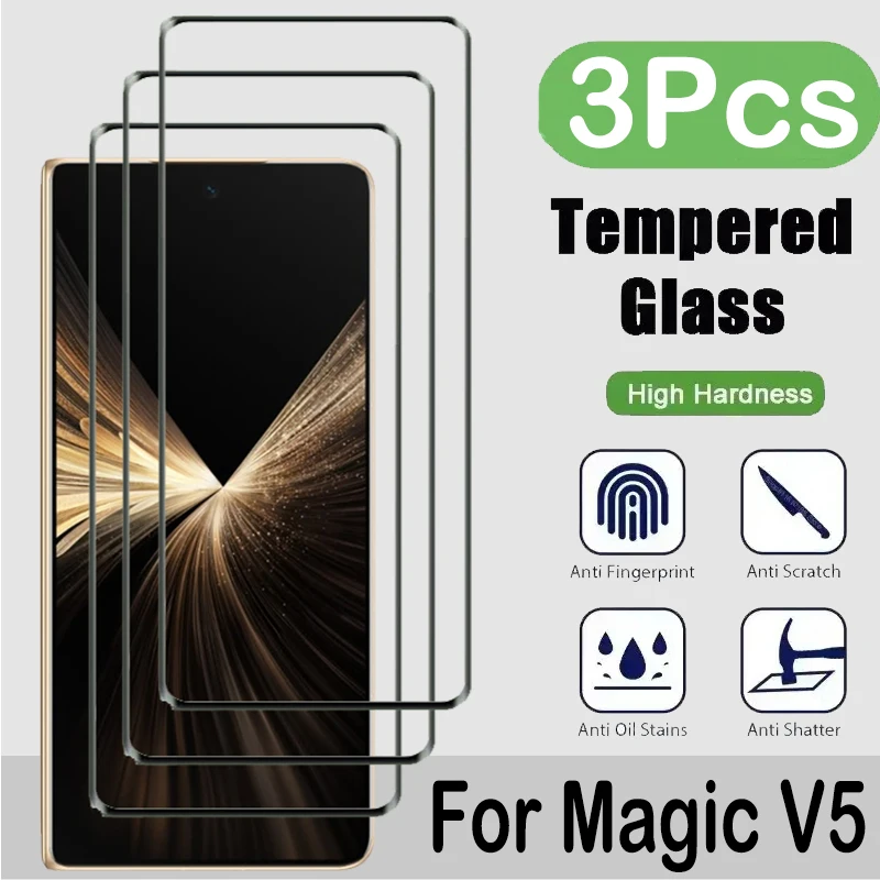 3D Curved Tempered Glass For Honor Magic V5 Screen Protector Full Cover ...