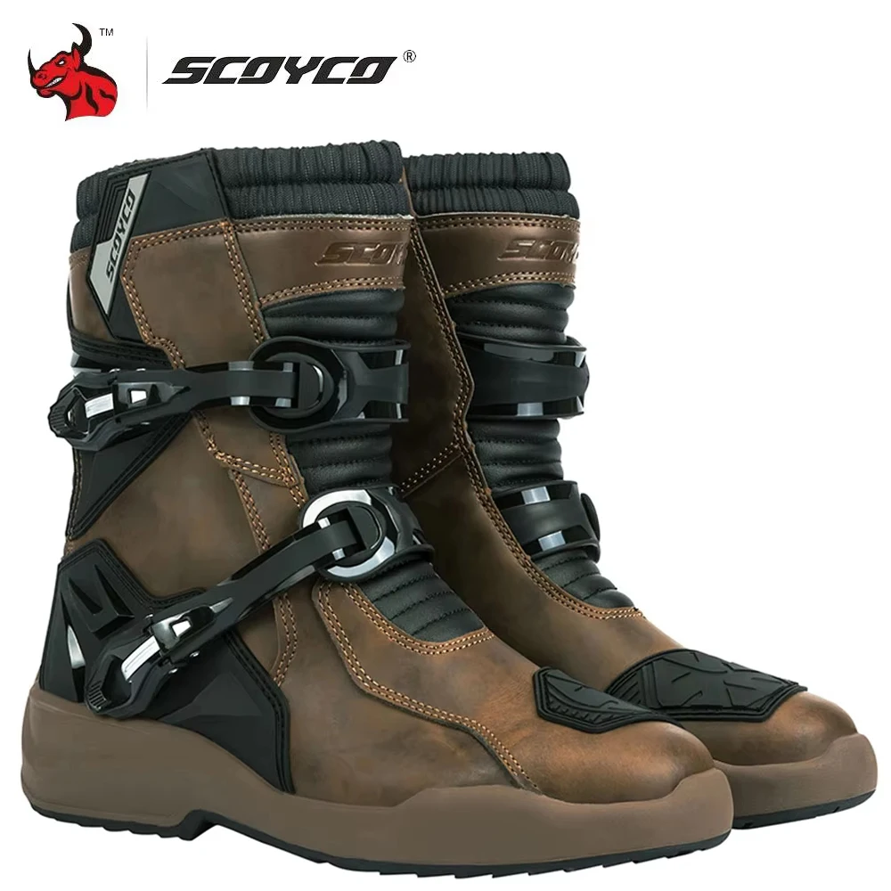 SCOYCO Motorcycle Riding Boots Motorcycle Tour Boots Waterporoof Rally ...