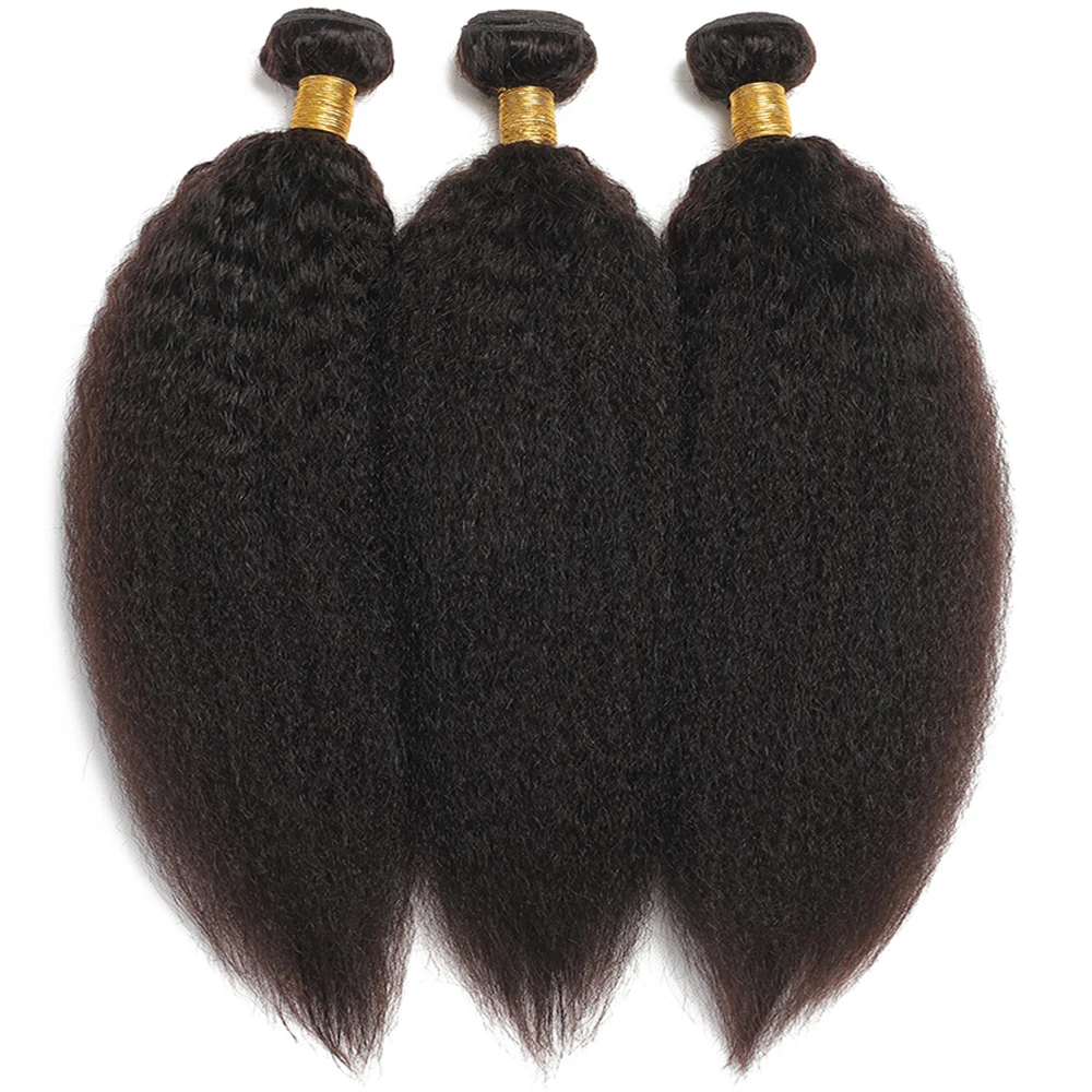 Peruvian Weave Bundles 12A Kinky Straight Human Hair Bundles Yaki ...