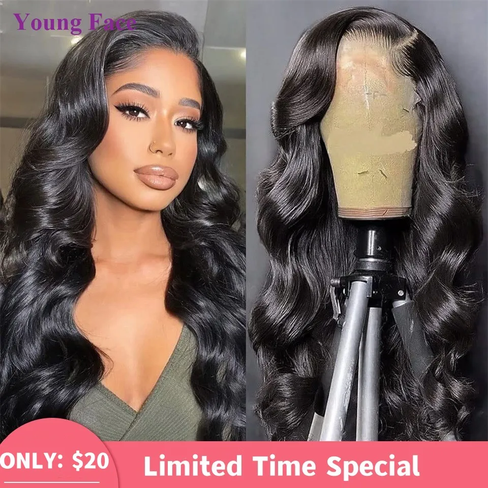 Perruque Body Wave Lace Front Wig Brésilienne Naturelle, Cheveux Humains, 13x4, 13x6 ...