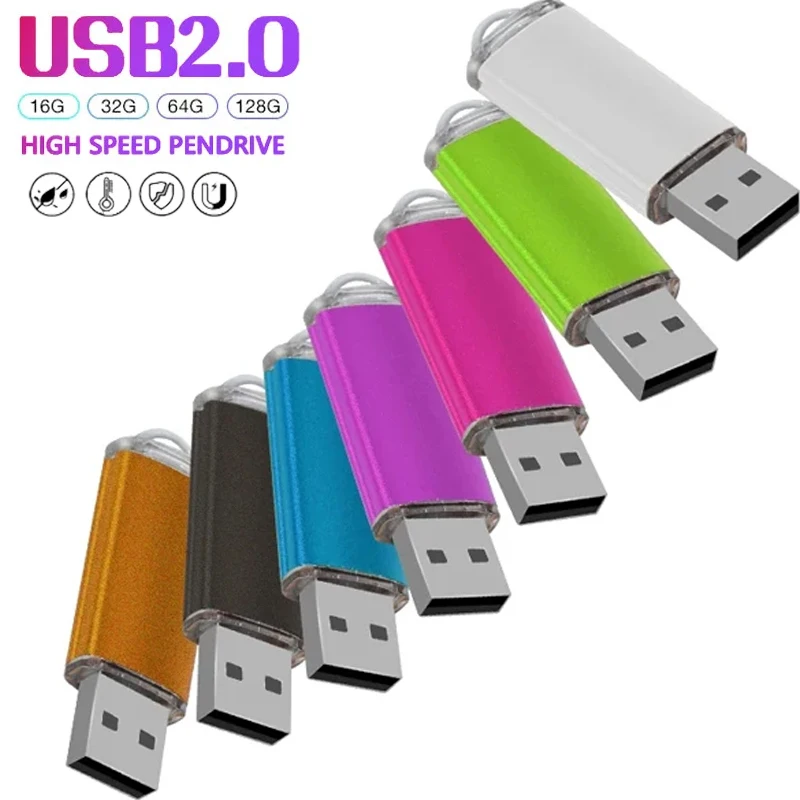 Metal USB Flash Drive 128GB 64GB 32GB High Speed 16GB 8GB 4GB Memory ...