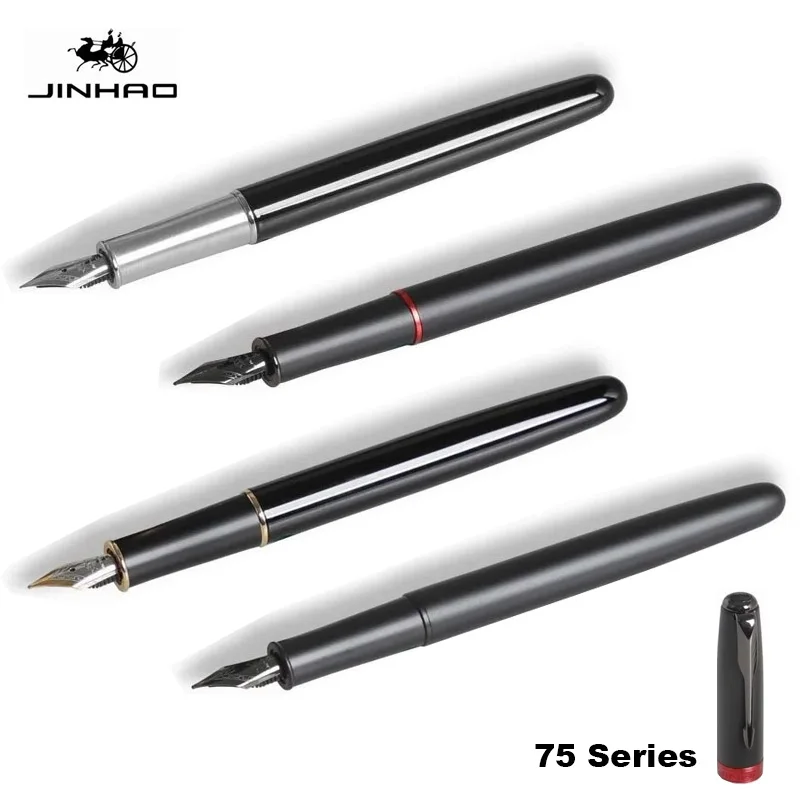 Jinhao-75-Metal-Fountain-Pen-Black-Black-Red-Luxury-Elegant-Pens-0-5mm ...