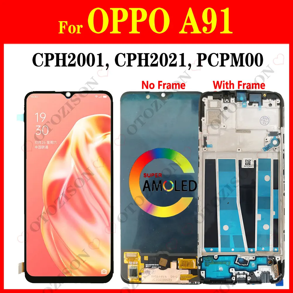 6-4-CPH2001-CPH2021-PCPM00-LCD-With-Frame-For-OPPO-A91-Display-Touch ...