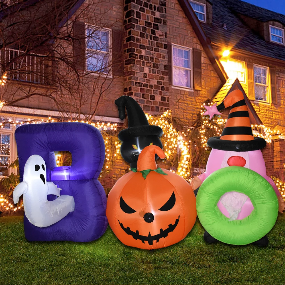 Halloween-Decoration-Inflatable-Ghost-Pumkin-Cat-Gnome-Boo-with-Sound ...