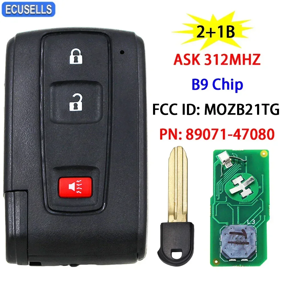 Ecusells-ASK-312MHz-Smart-Car-Key-For-Toyota-Prius-2004-2009-B9-Chip ...
