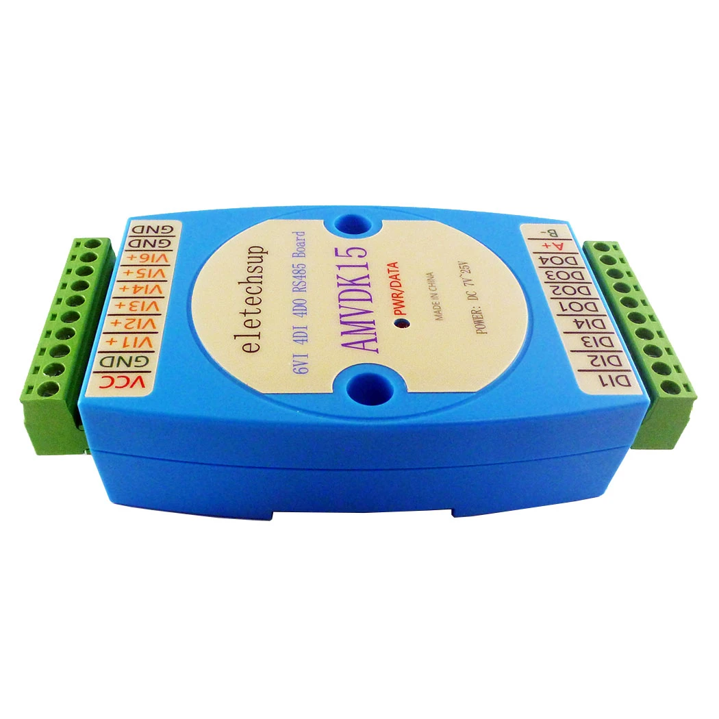 RS485 MODBUS RTU 6VI/4DI/4DO 0 10V Input / Digital input and output ...