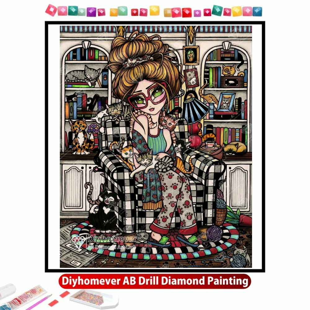 Crazy Cat Lady Paintings