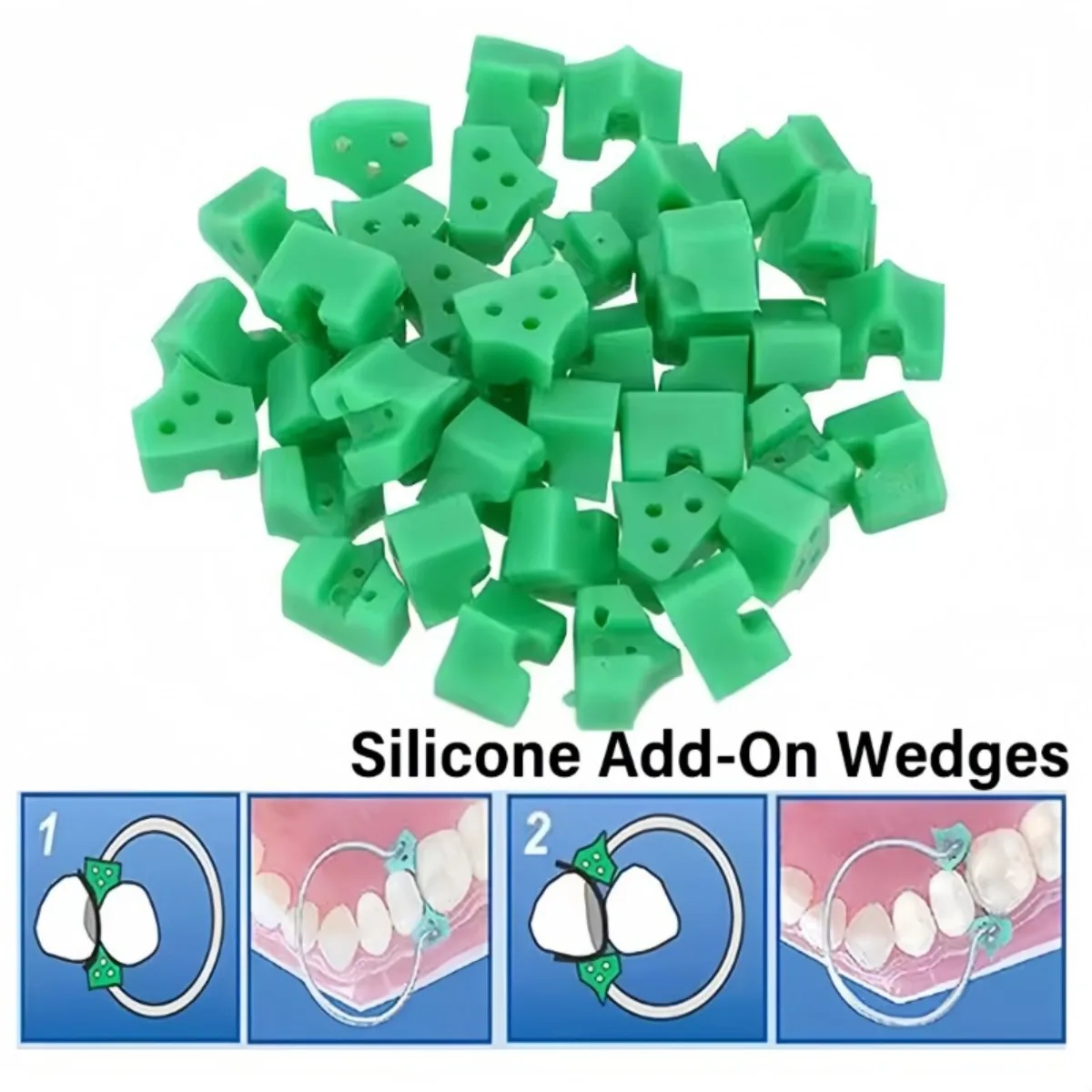 40Pcs Triangular Tooth Wedges Disposable Plastic Dental Teeth Gap Ring ...