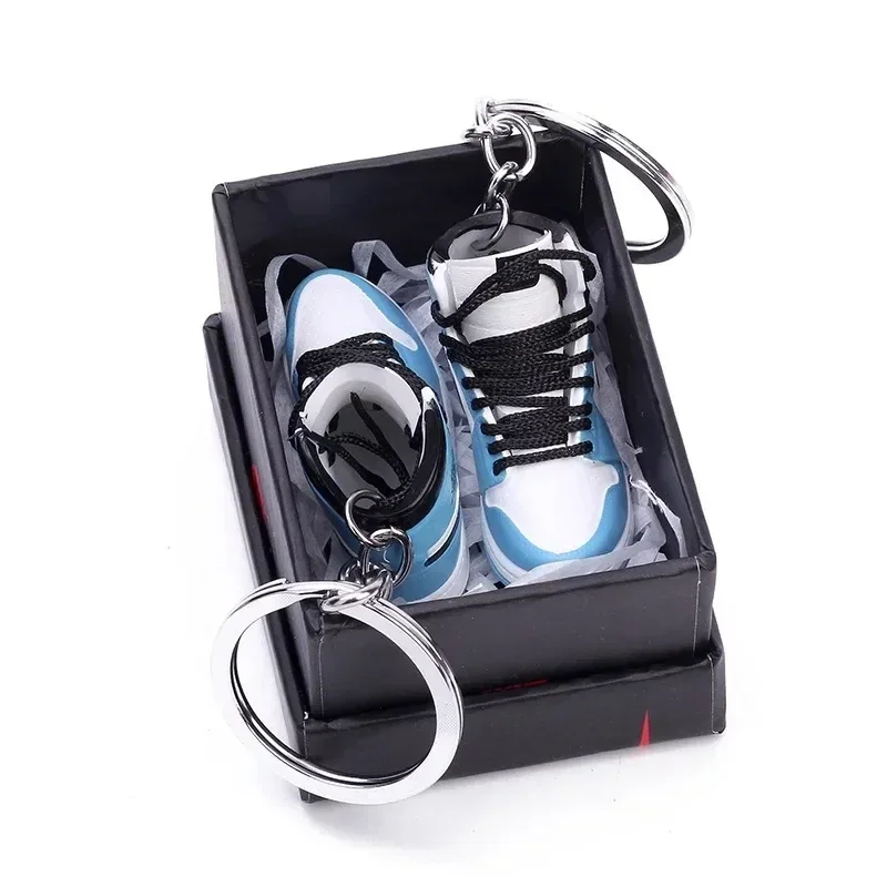 One-Pair-with-Box-3D-Mini-Sneakers-Key-Chain-Sports-Shoes-Souvenir-Car ...