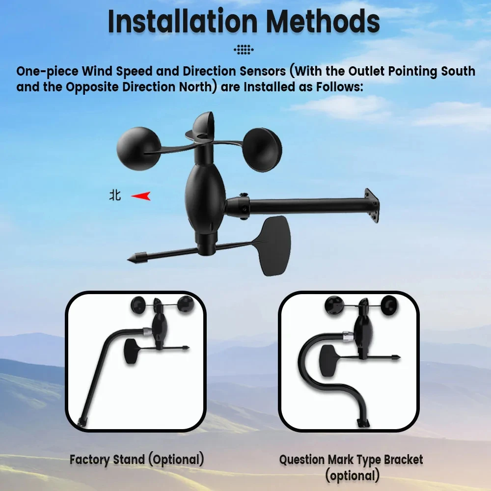 Polycarbon Wind Speed and Direction Sensor 0-30m/s Agricultural ...