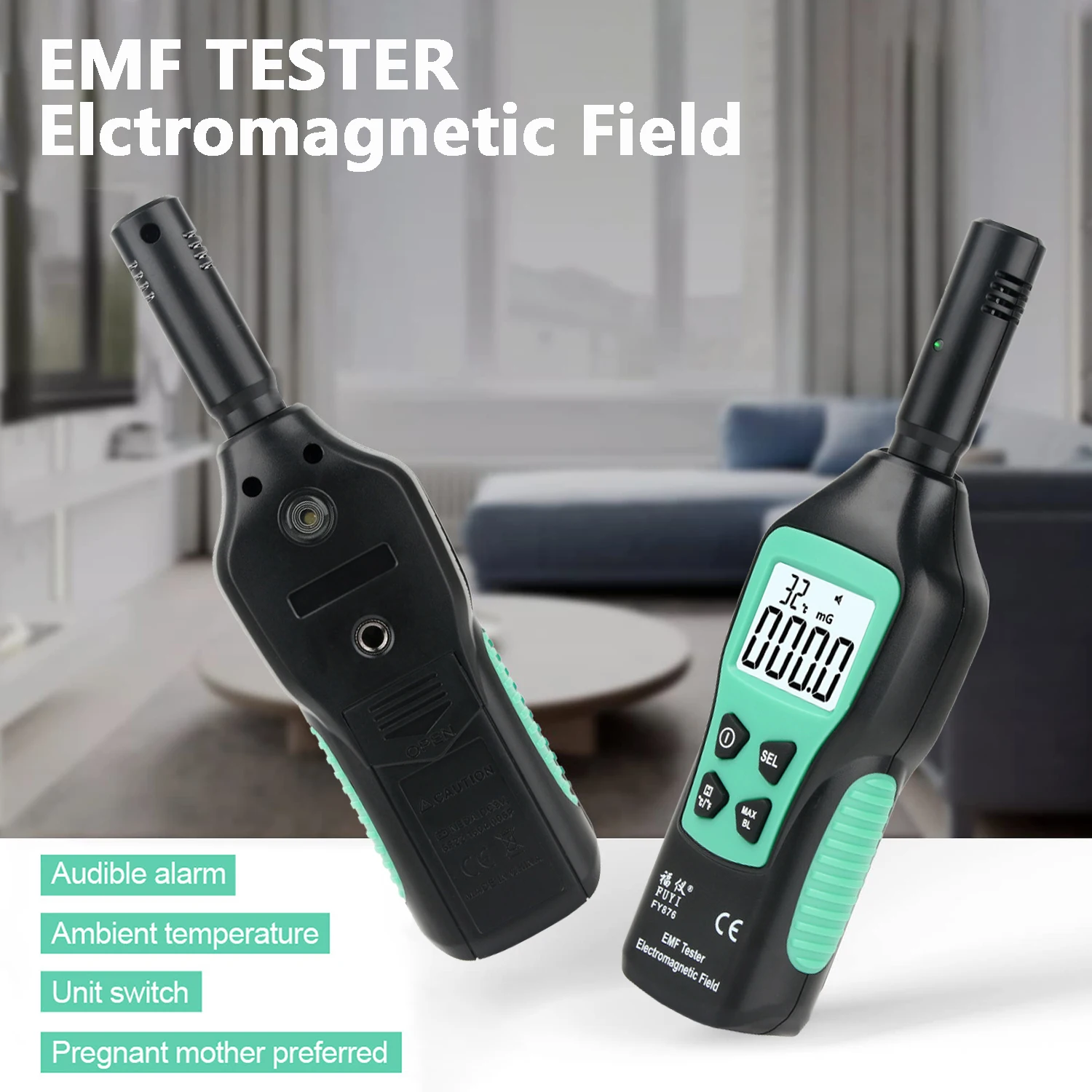 EMF-Meter-Digital-LCD-Display-Electromagnetic-Radiation-Detector-High ...