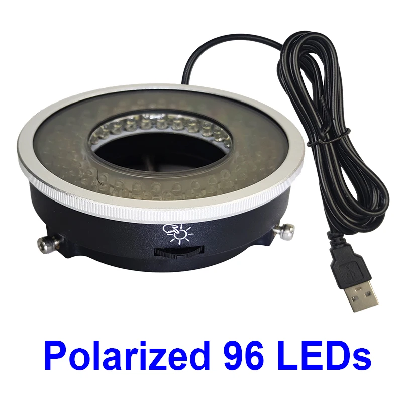 Microscope Polarized LED Ring Light Lamp Anti Glare Illuminators Source ...