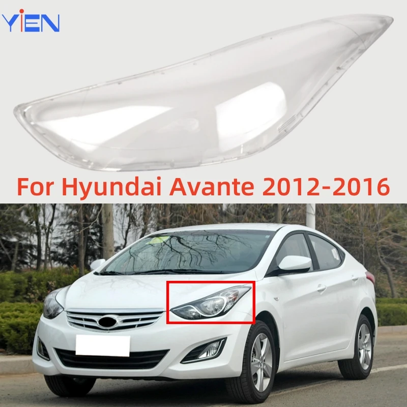 For-Hyundai-Avante-2012-2013-2014-2015-2016-Transparent-Lampshade-Lamp ...