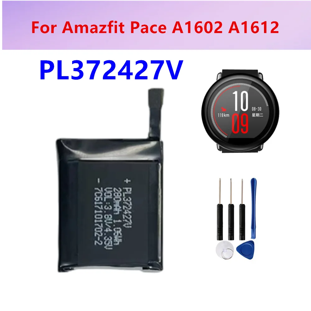 Original-Battery-280mAh-PL372427V-For-Huami-Amazfit-PACE-A1602-A1612 ...