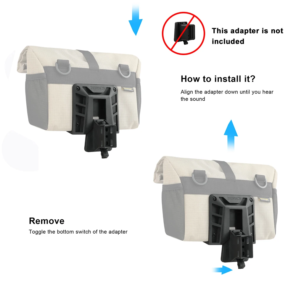 Rhinowalk BCT0201 Handlebar Bag 4L Quick Release Brompton MOLLE