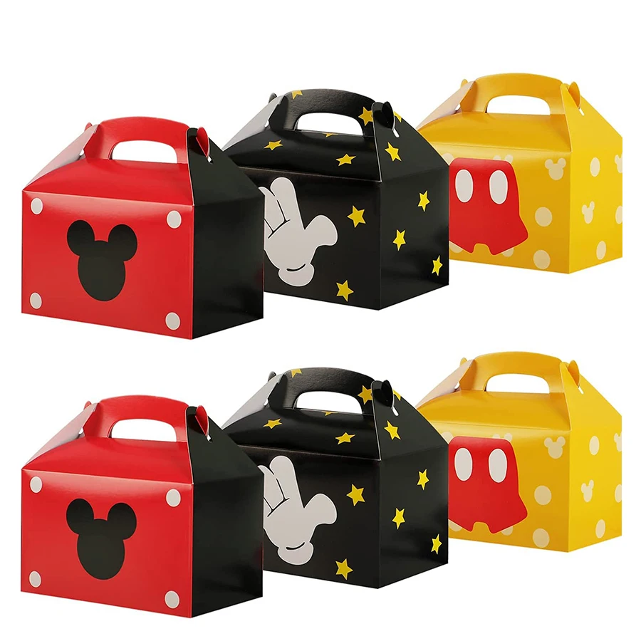 Caja de cartón de Mickey Mouse para regalo de pasteles, bolsas de ...