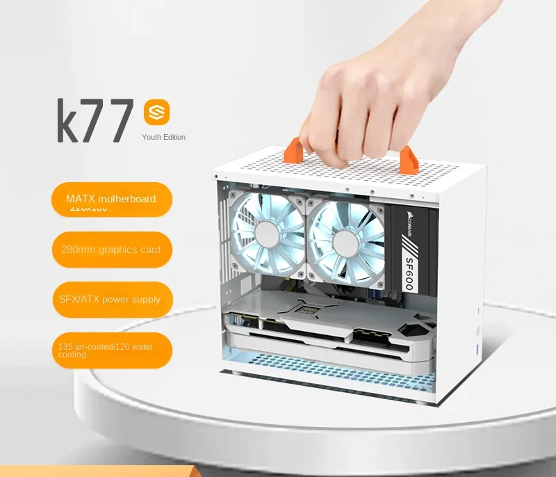 2023new-K77-youth-mini-portable-desktop-computer-120-water-cooled-ATX ...