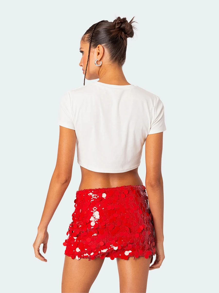 Women-s-Summer-Casual-Crop-Tops-Short-Sleeve-Crewneck-Bow-Print-Short ...