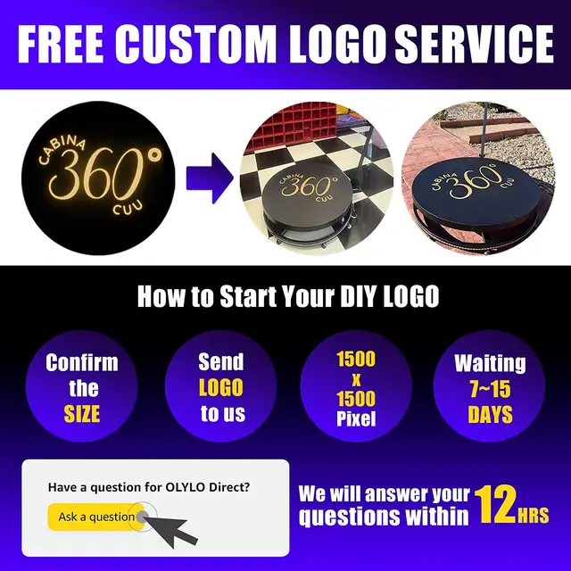 360 Photo Booth Machine with Free Logo Ring Light Selfie Stand ...