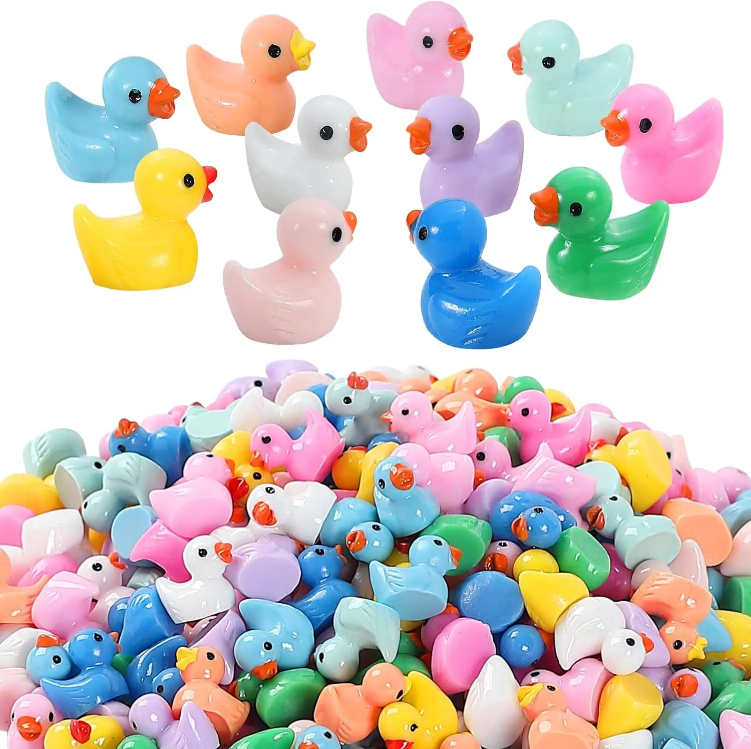 50pc-Mini-Resin-Ducks-Tiny-Duck-for-Garden-Micro-Landscape-Ornament ...