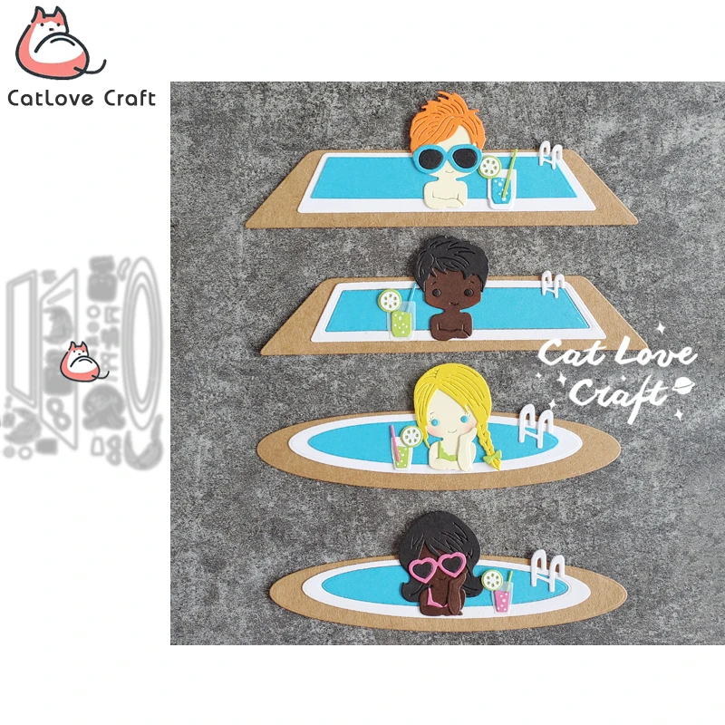 Metal Cutting Dies Swimming | Scrapbooking Stencil Die | Cutting ...