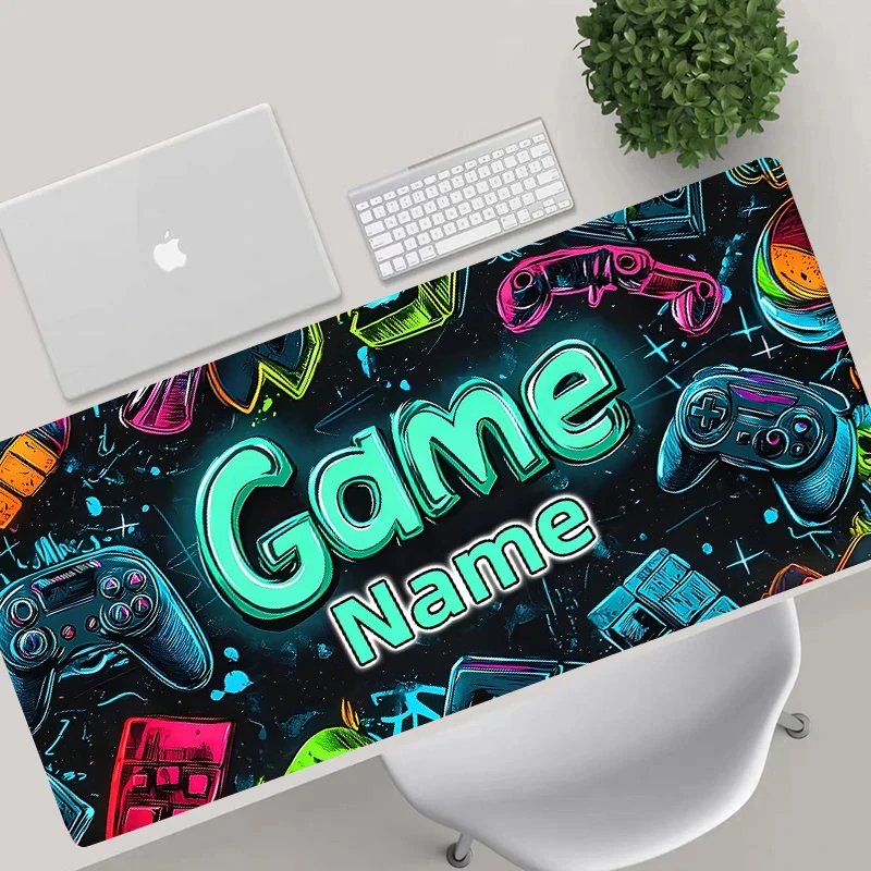 Neon Gamepad Pattern XXL Mousepad Computer Keyboard Pads Large Mouse ...