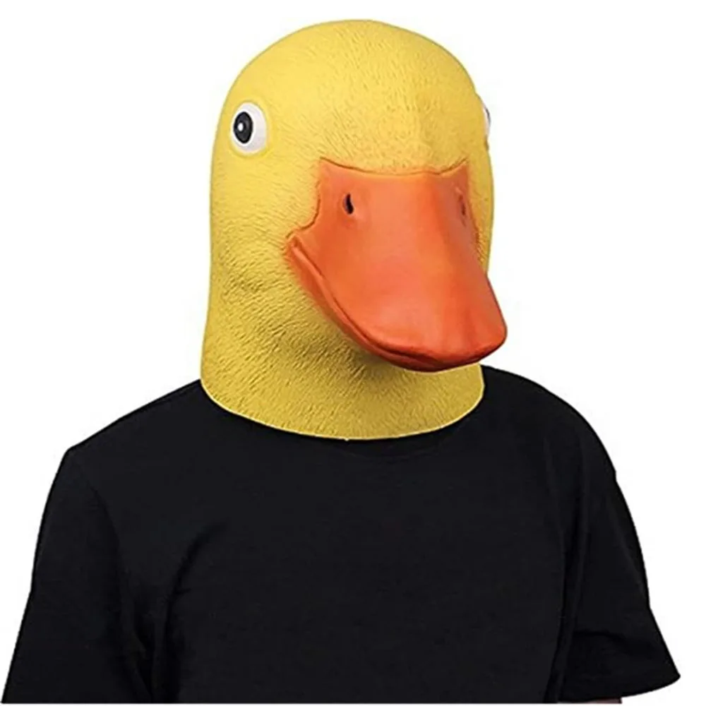 Deluxe-Latex-Animal-Mask-para-o-Halloween-Duck-Head-Costume-Bill ...