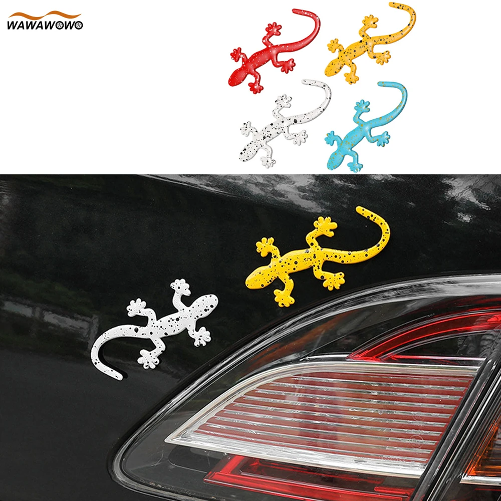3D-Car-Decoration-Stickers-Gecko-Metal-Alloy-Solid-Car-Sticker ...