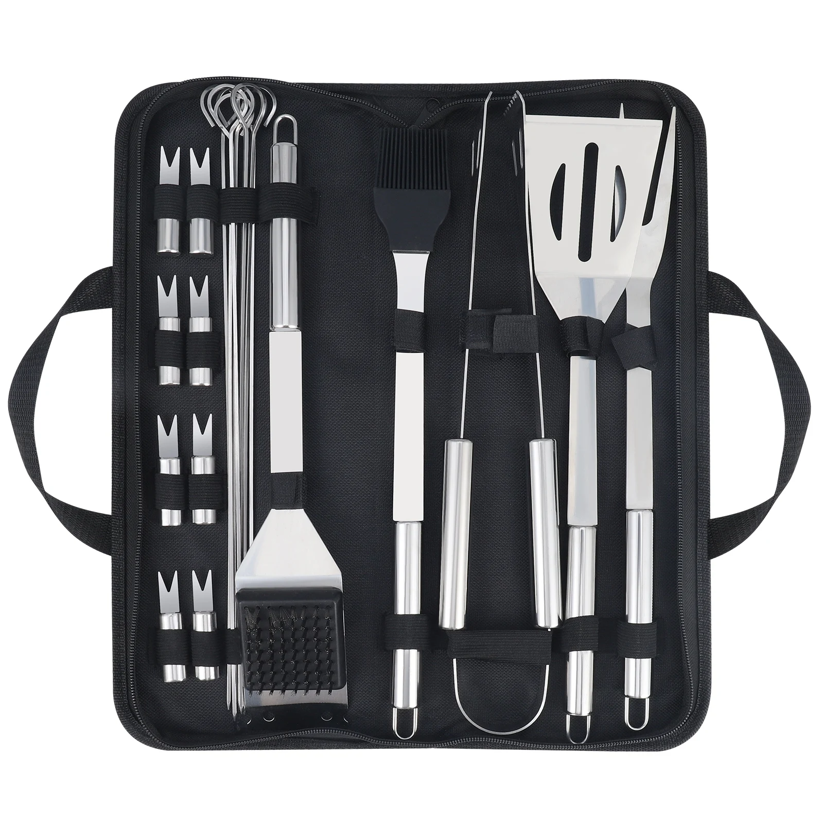 20PCS Barbecue Utensils, Grill Tools, Heavy Duty Stainless Steel Grill ...