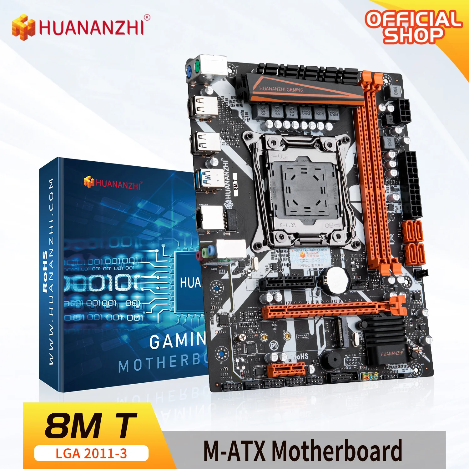 HUANANZHI X99 8M T LGA 2011-3 XEON X99 Motherboard Intel E5 2696 2678 2676 2673 2666 V3 DDR3 ...