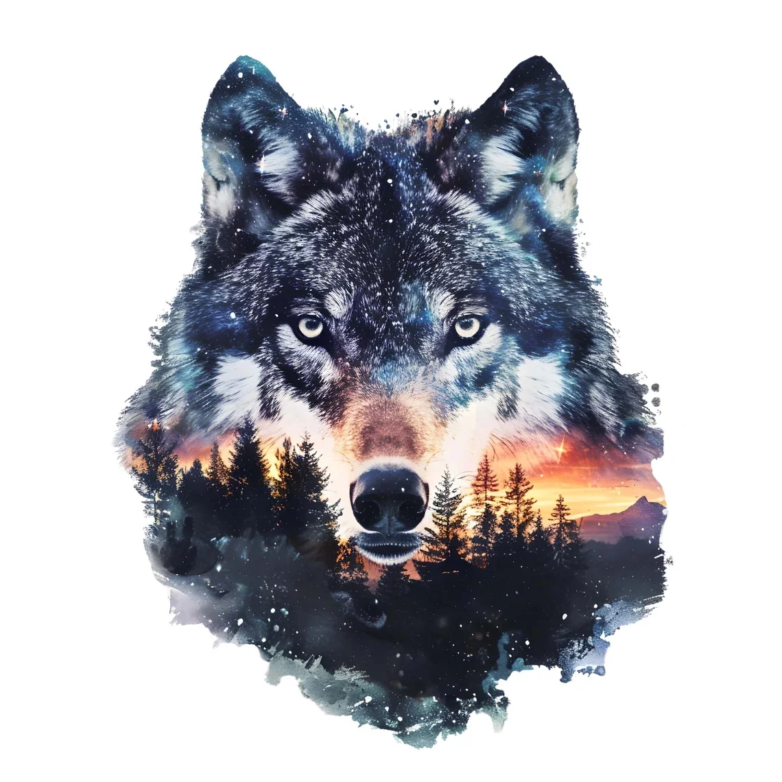 Beautiful Wolf Sticker, Water-proof Home Wall Decal, Used for Wall ...
