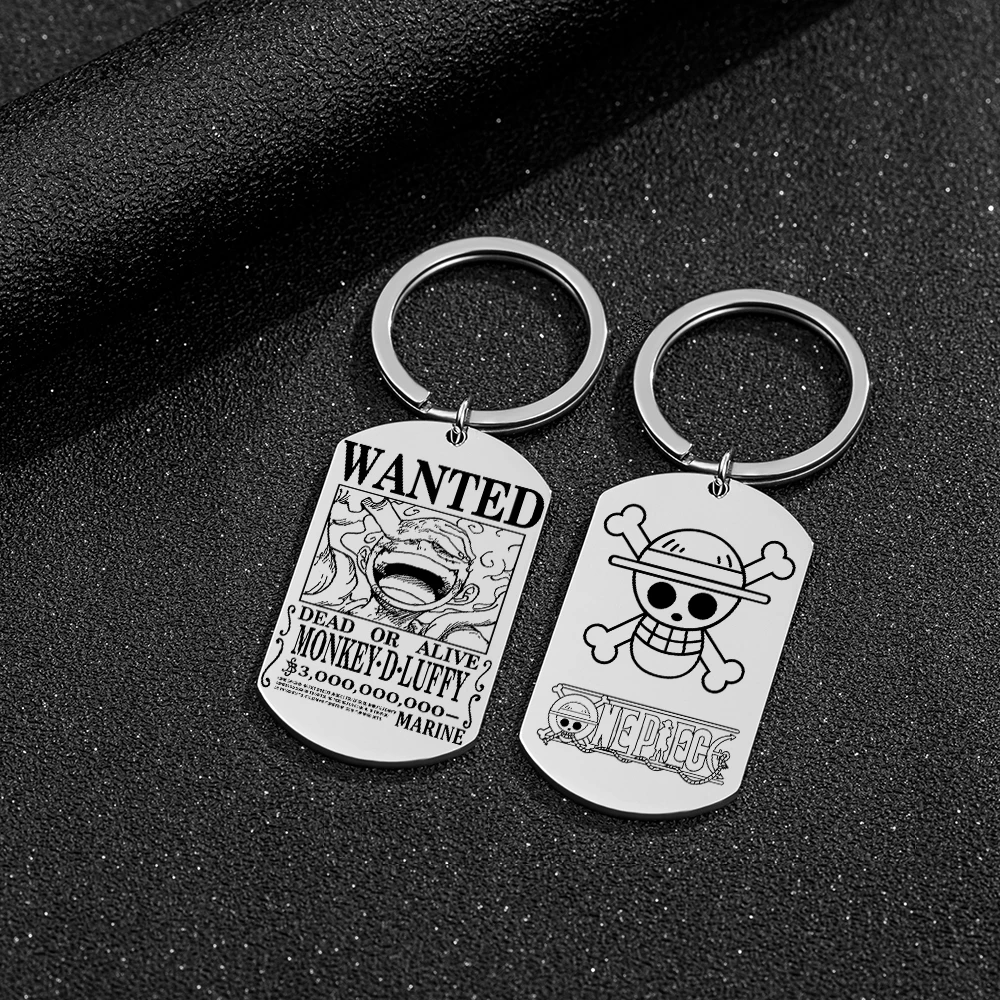 One-Piece-Keychain-Luffy-Ship-Rudder-Zoro-Wanted-Posters-Key-Holder ...