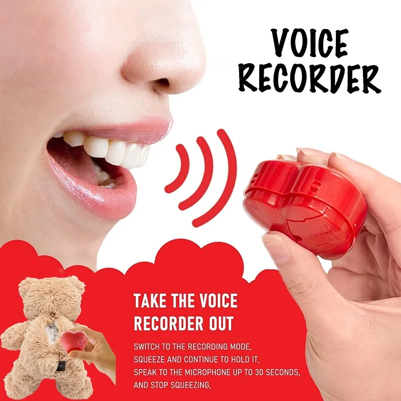 Heart-Shaped-Voice-Recorder-Recordable-Sound-Module-Plush-Toy-Mini ...