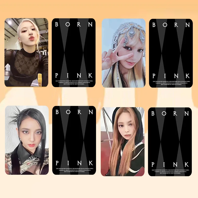 4 Uds./set Kpop Black Pinked Album Pink Venom Photocards JISOO LISA ...