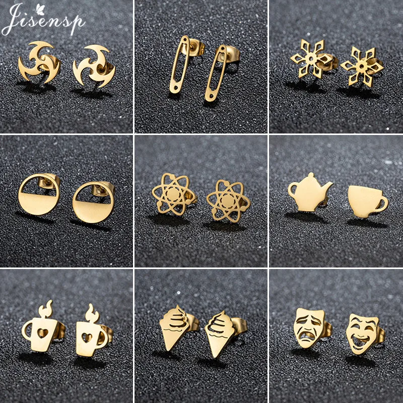 Minimalist-Stainless-Steel-Mini-Stud-Earrings-Women-Fashion-Teapot ...