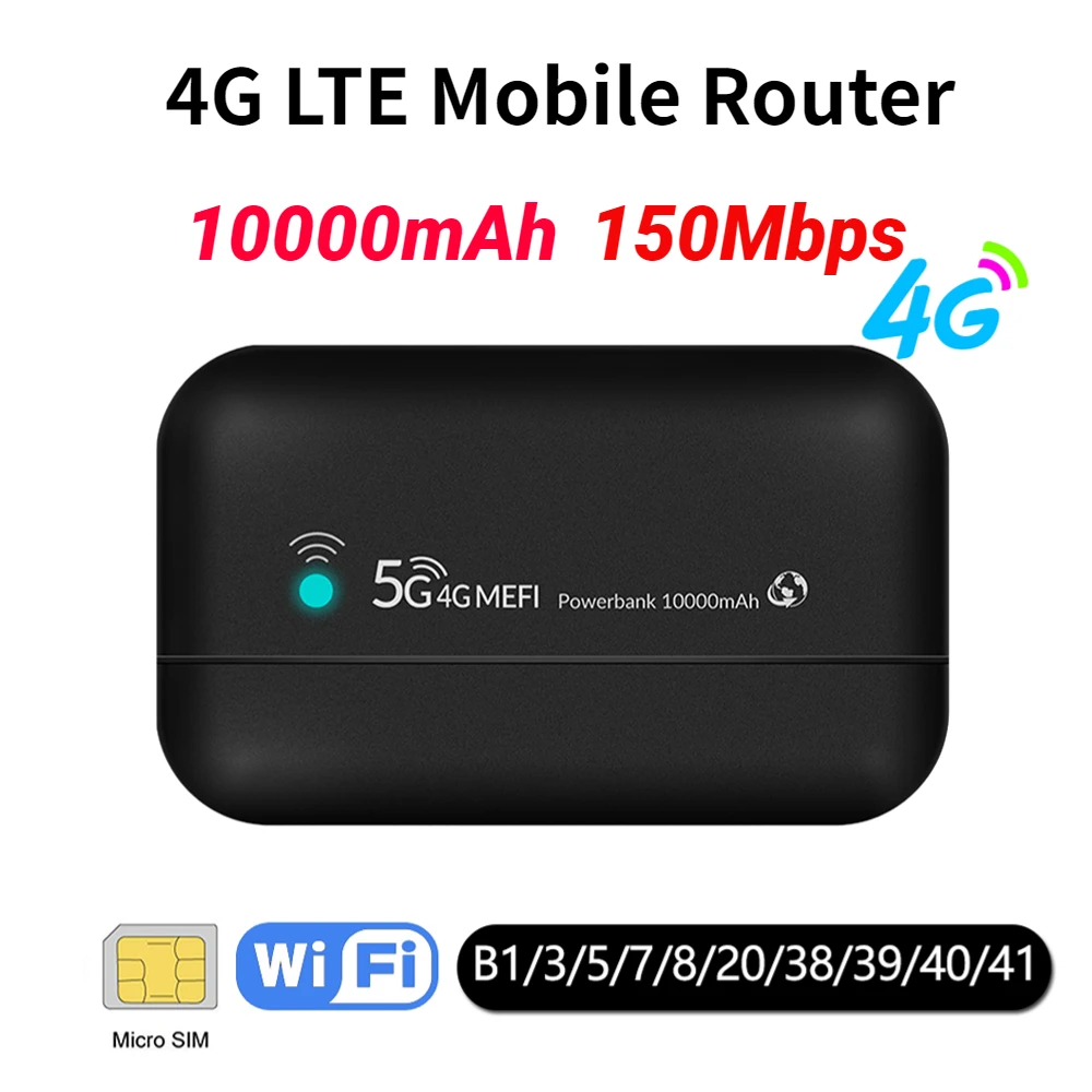 4G-LTE-Router-Portable-MiFi-Modem-150Mbps-10000-MAh-Powerbank-Car ...