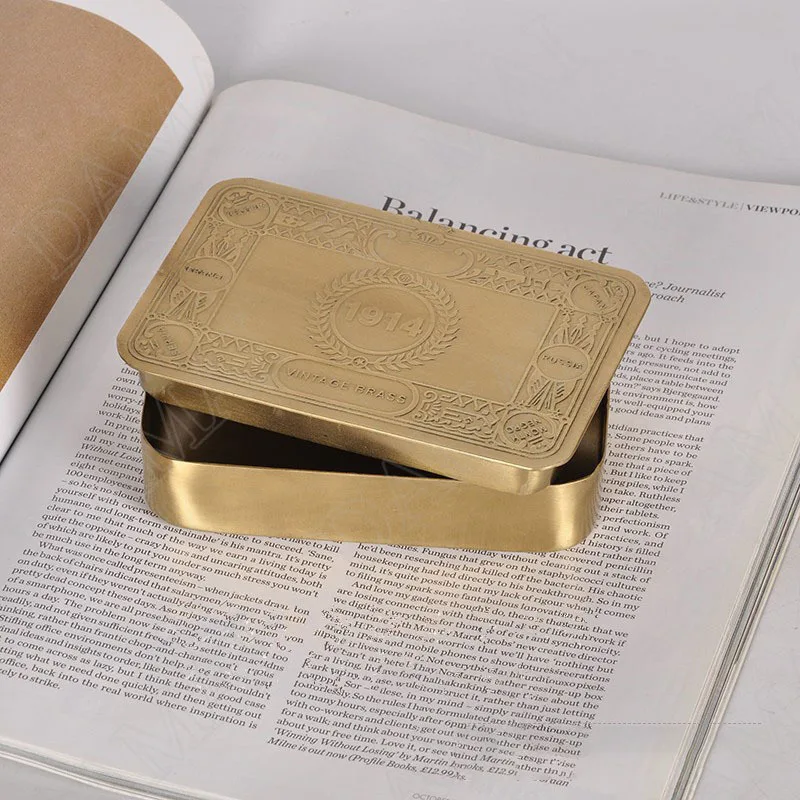 Creative Brass Storage Box Handmade Minimalist Bedroom Jewelry ...