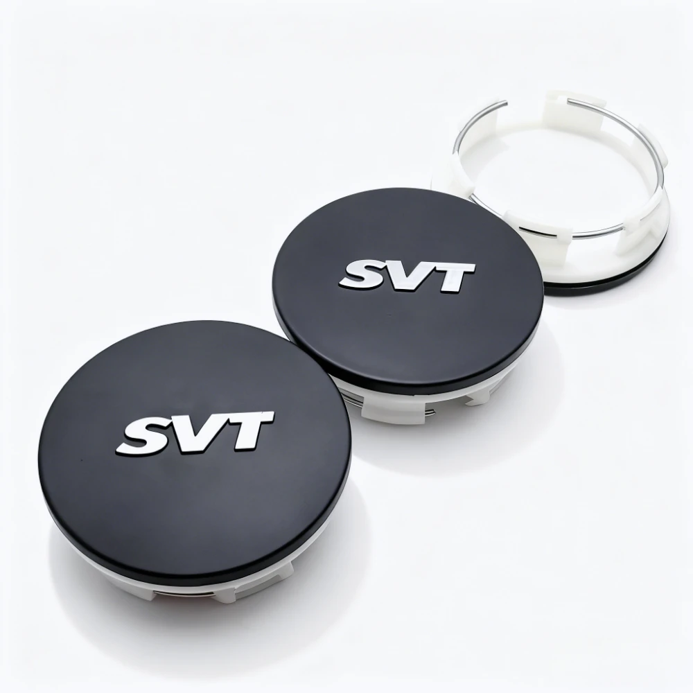 4pcs Black Silver SVT Logo Car Wheel Center Caps 65MM 57MM Wheels Hub ...