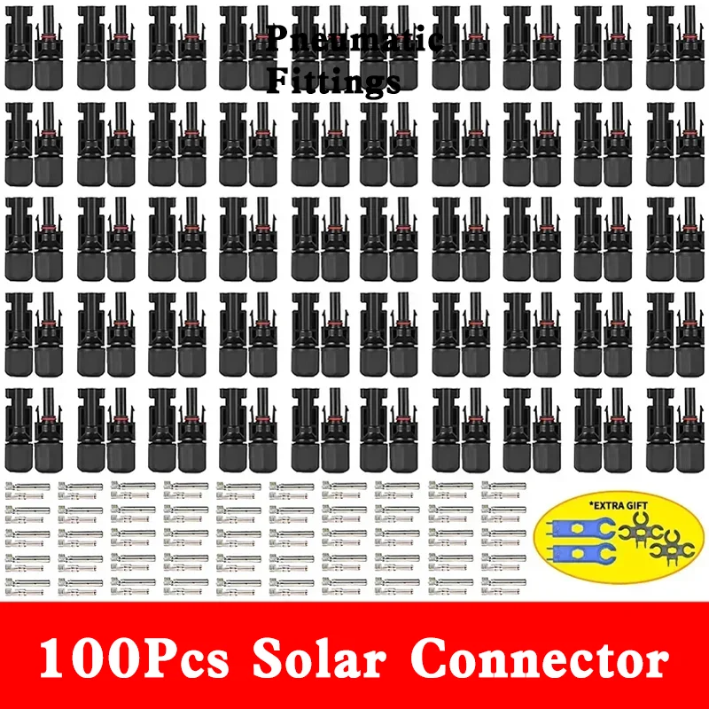 600/400/200/100/40/20/10 Pcs Solar Connectors PV Plug DC 1000V 30A ...