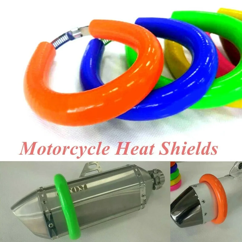 1x-Motorcycle-Dirt-Bike-Exhaust-Protector-Cover-Guard-Heat-Shield ...
