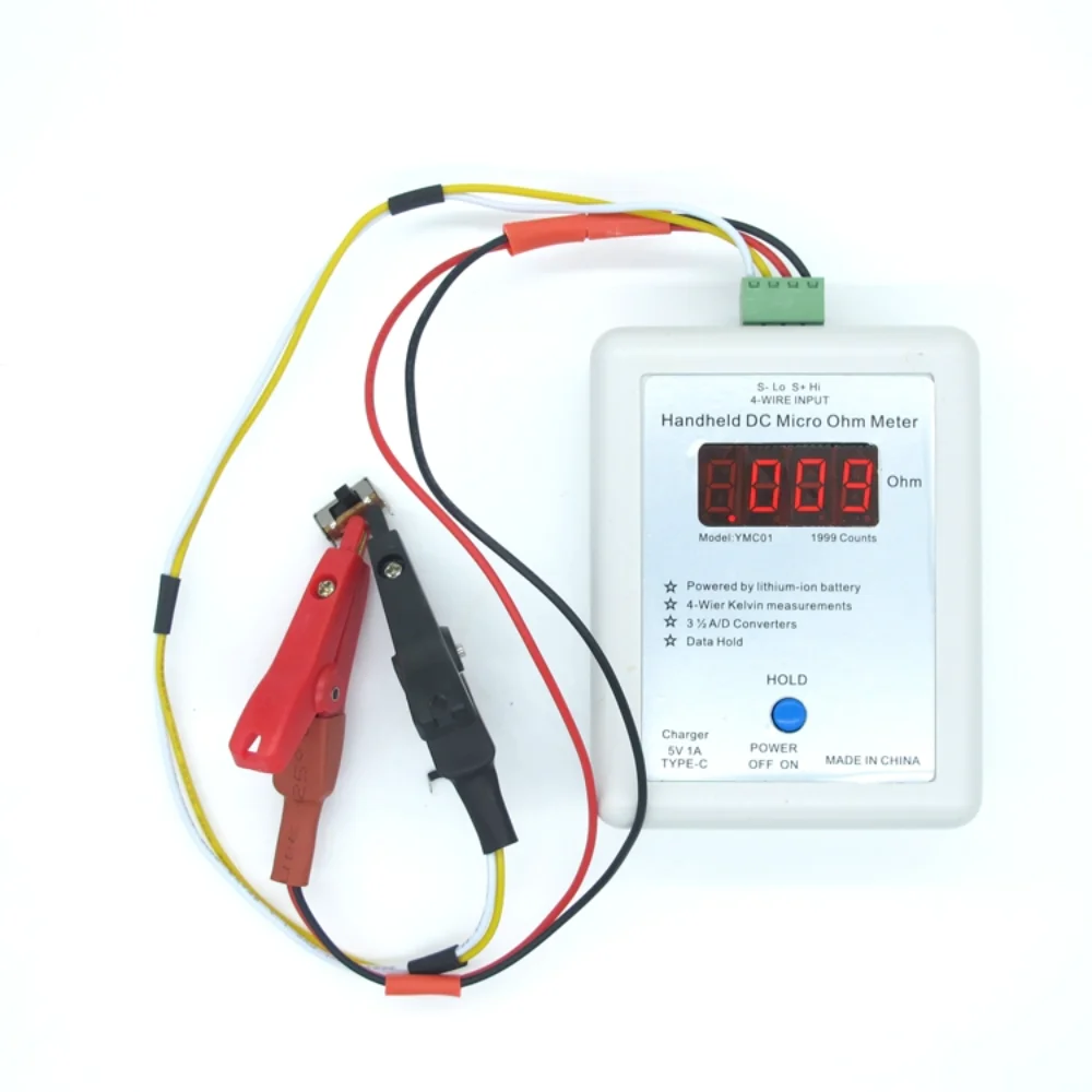YMC01-Handheld-DC-Milliohmmeter-DC-Low-Resistance-Tester-Meter-Four ...