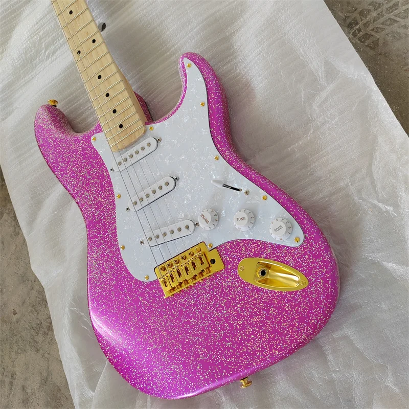 Pink Sparkle Electric Guitar