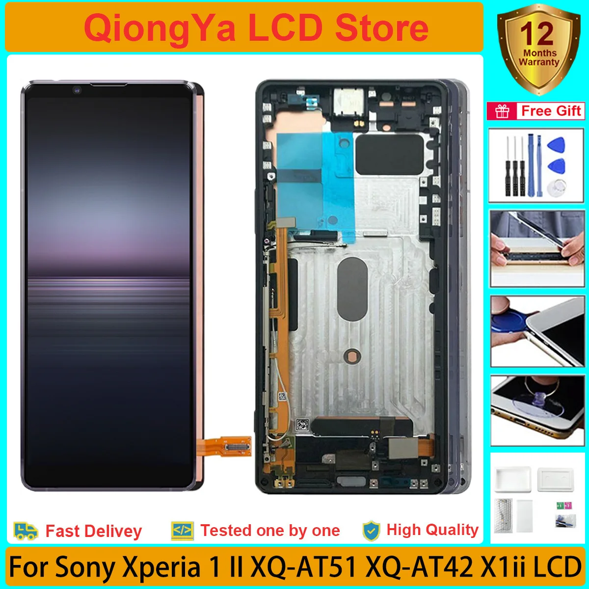 New Original 6.5" x1ii Display For Sony Xperia 1 II XQ AT51 XQ AT42 X1II LCD with Touch Screen ...