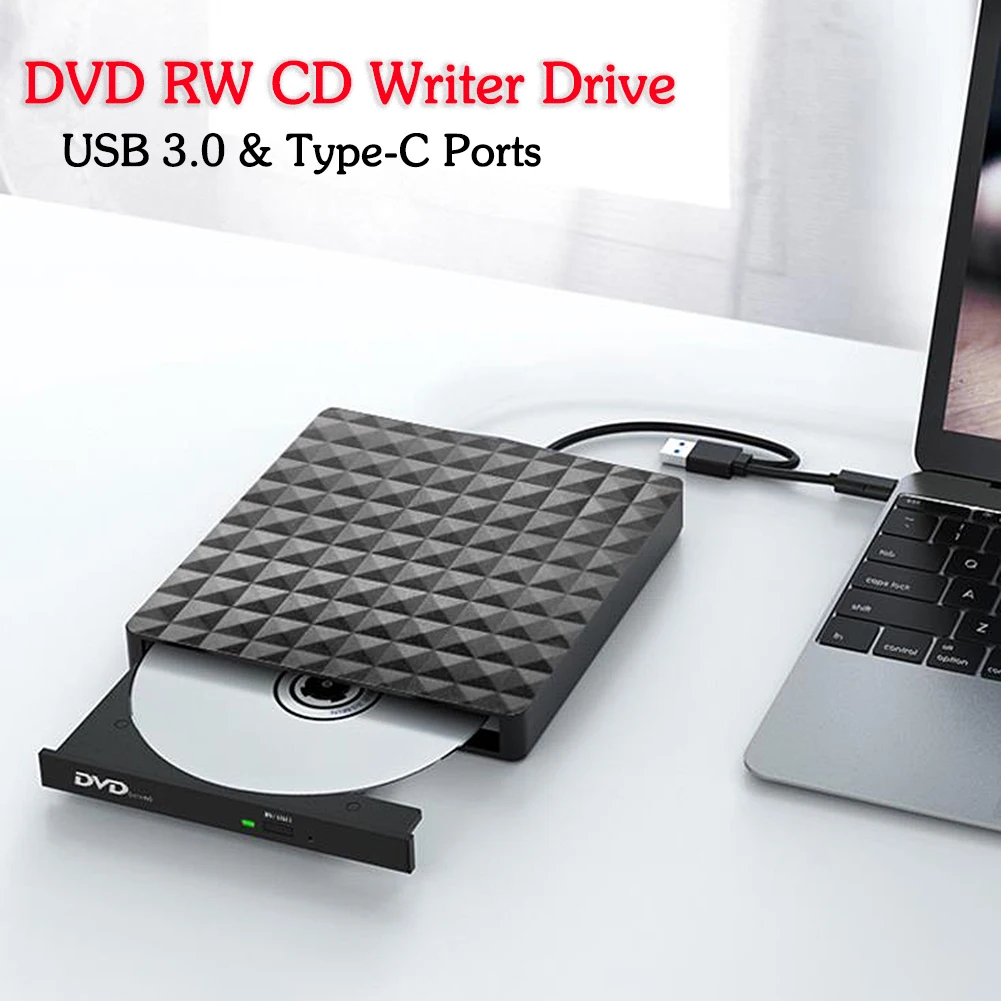 Disk-Reader-Rewriter-Drive-USB-3-0-Type-C-Ports-Slim-External-DVD-RW-CD ...