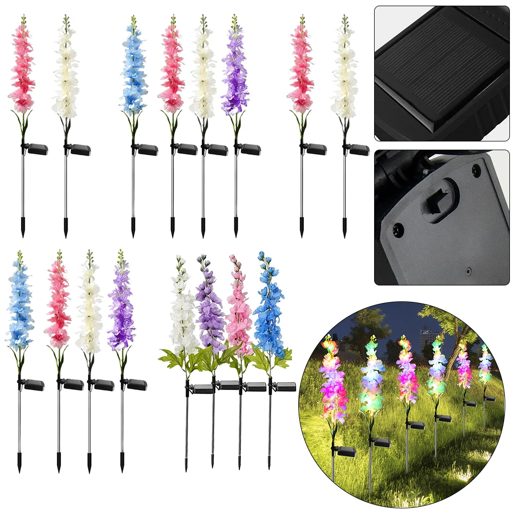 2-4Pcs-Solar-Garden-Lights-Colorful-Warm-Light-Solar-Delphinium-Flowers ...