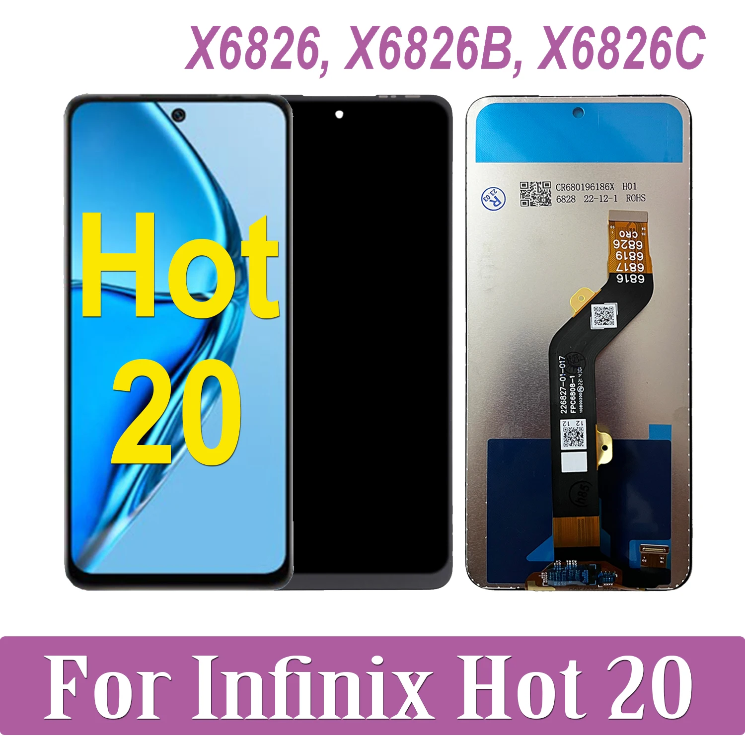 For-Infinix-Hot-20-Hot20-X6826-X6826B-X6826C-LCD-Display-Touch-Screen ...