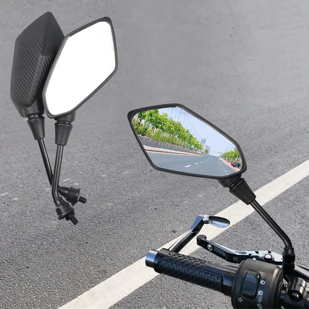 Motorcycle-Mirror-2Pcs-E-Bike-Rearview-Mirrors-Electrombile-Back-Side ...