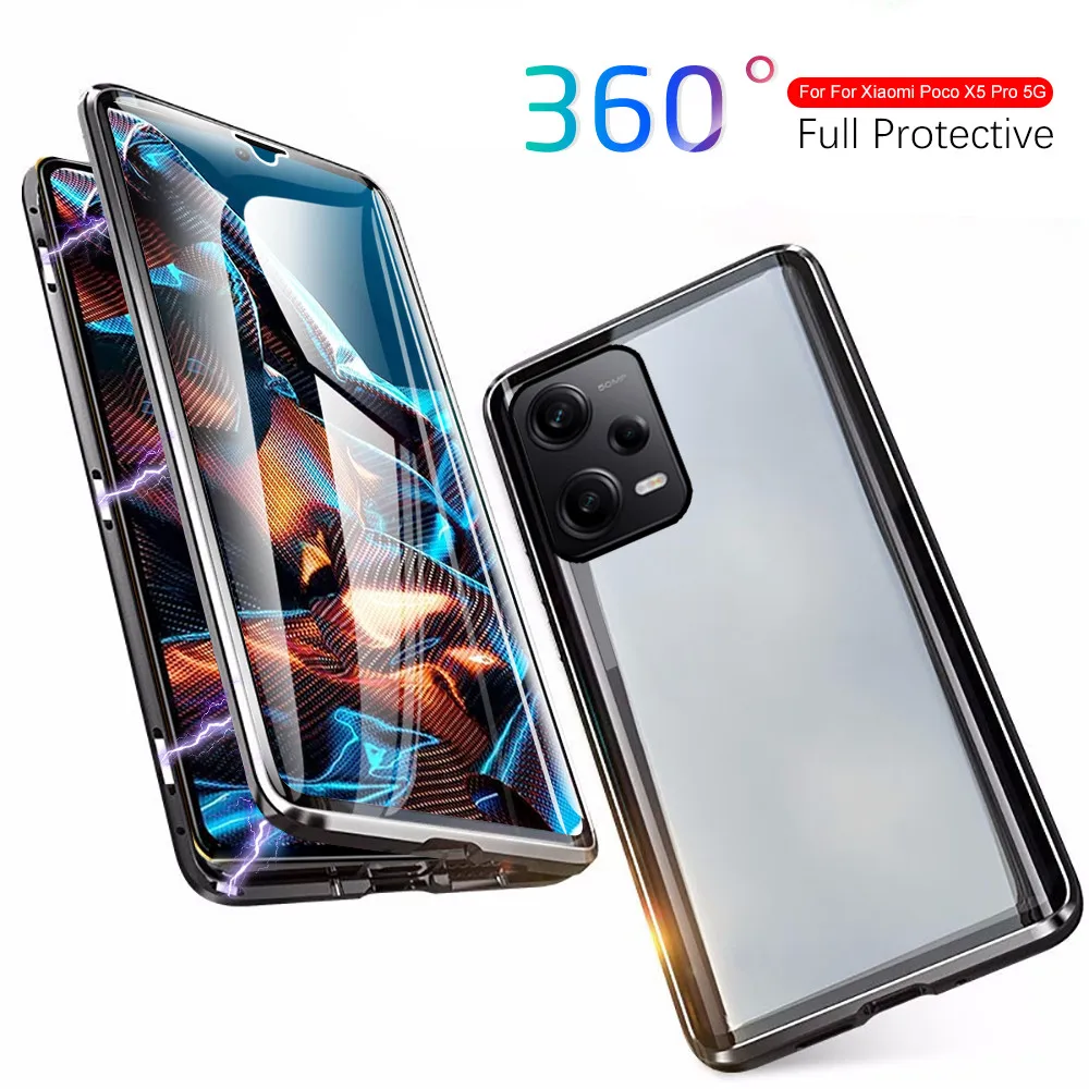 360-Magnetic-Front-Back-Flip-Case-For-Xiaomi-Poco-X5-Pro-5G-Little ...