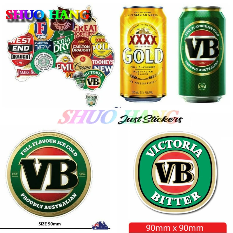 Australian Beer Map Vb Tooheys Xxxx Emu Boag Beer Can Sticker Esky Ute ...